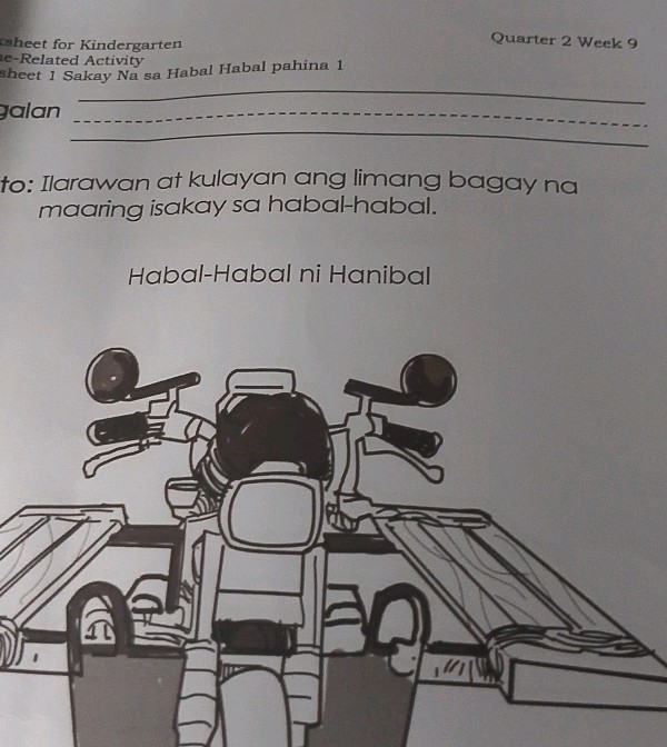 to Ilarawan at kulayan ang limang bagay na | StudyX