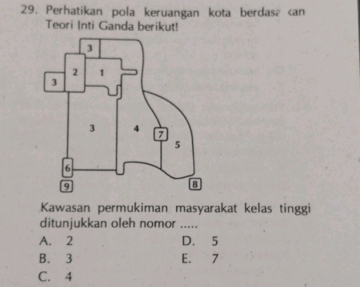 29 Perhatikan pola keruangan kota | StudyX