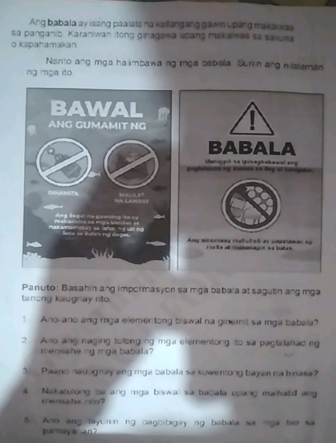 Ang babala ay isang paalala na kailangang | StudyX
