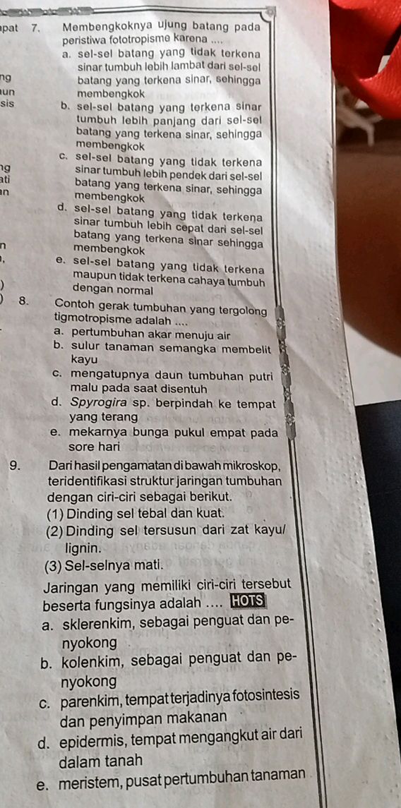 pat 7 Membengkoknya ujung batang pada | StudyX