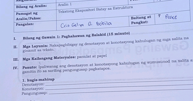 Bilang ng Aralin Aralin 1 Pamagat ng | StudyX