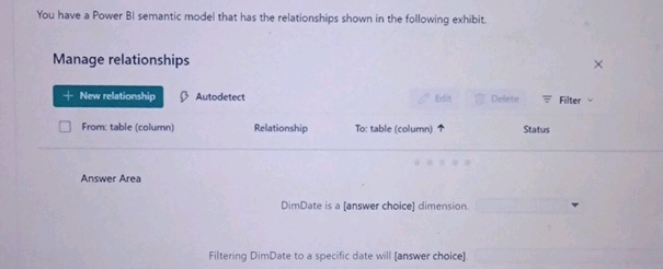 You have a Power Bi semantic model that has | StudyX