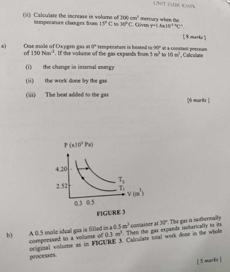 UNIT FIZIK KMPh (ii) Calculate the increase | StudyX