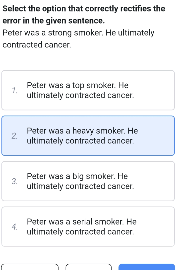 Select the option that correctly rectifies | StudyX