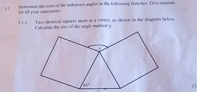 311 Two identical squares meet at a vertex | StudyX