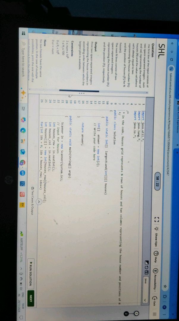 The first line of the input consists of two | StudyX