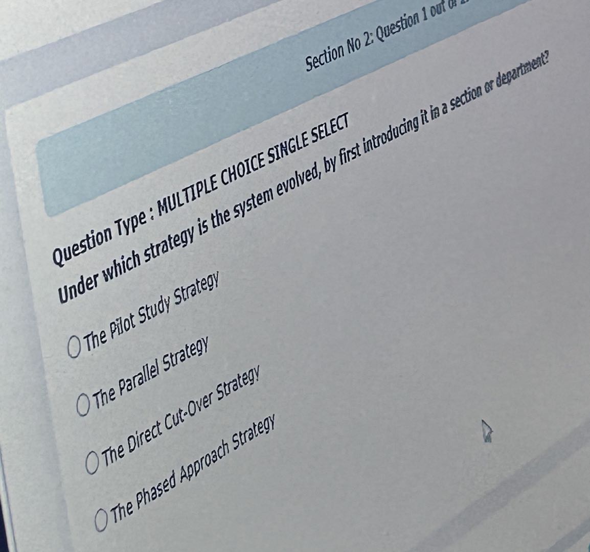 Question Type MULTIPLE CHOICE SINGLE SELECT | StudyX