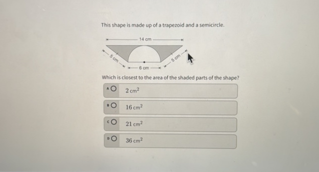 This shape is made up of a trapezoid and a | StudyX