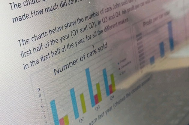 The charts below show the number of cars | StudyX