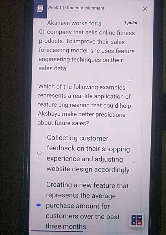 Week 1 Graded Assignment 1 1 Akshaya works | StudyX