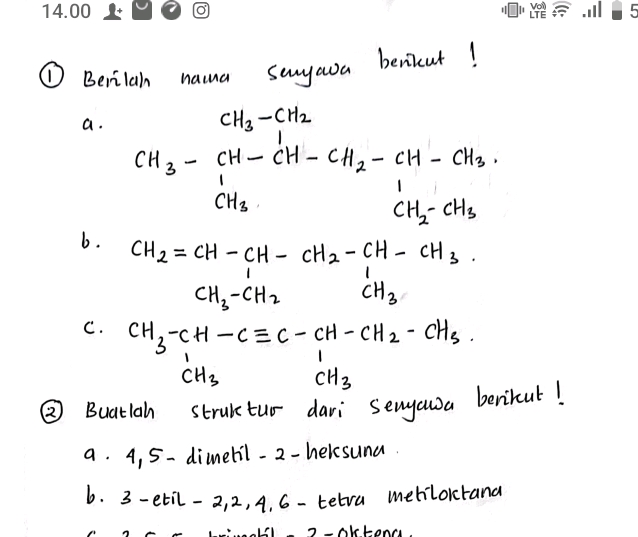 1 Berilah nama senyawa berikut a CH3 - CH - | StudyX