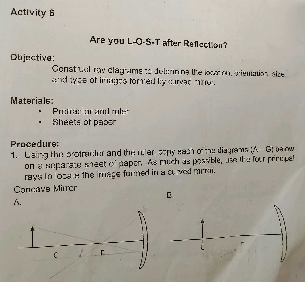 Activity 6 Objective Are you L-O-S-T after | StudyX