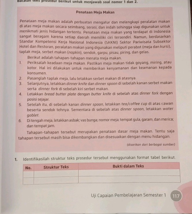 Identifikasilah struktur teks prosedur | StudyX