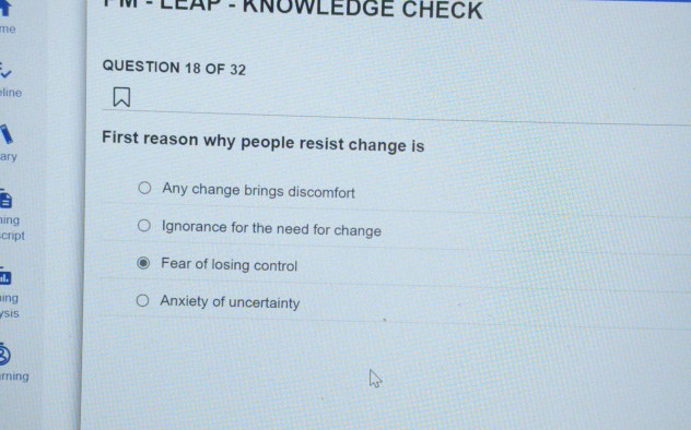 QUESTION 18 OF 32 First reason why people | StudyX