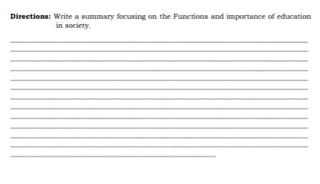 Directions Write a summary focusing on the | StudyX