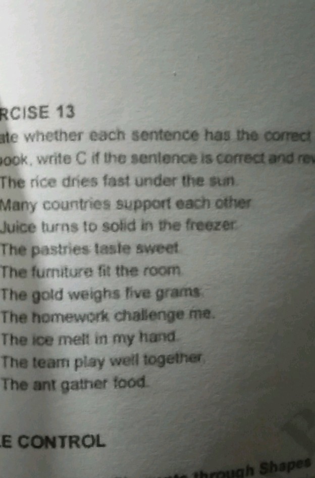 RCISE 13 Ite whether each sentence has the | StudyX