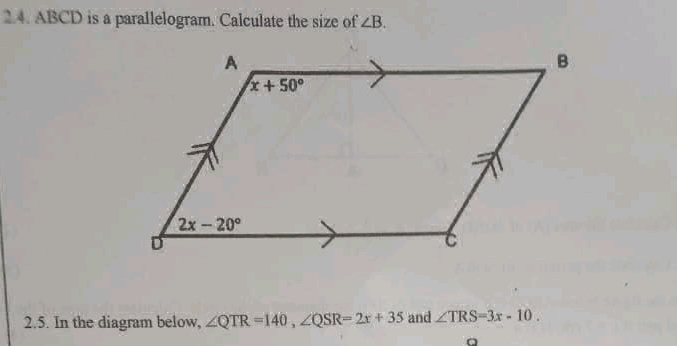 24 ABCD is a parallelogram Calculate the | StudyX