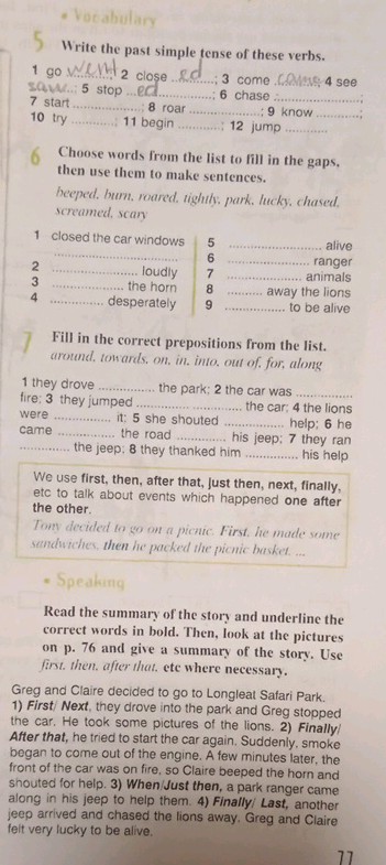 Vocabulary5 Write the past simple tense of | StudyX