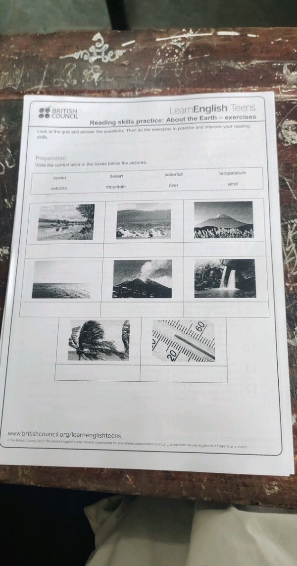 Reading skills practice About the Earth - | StudyX