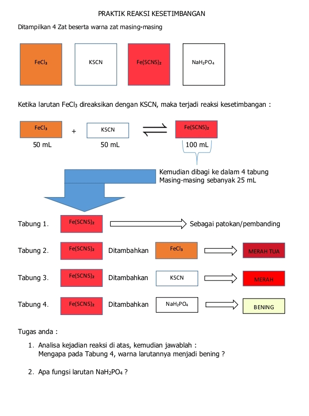 PRAKTIK REAKSI KESETIMBANGANDitampilkan 4 | StudyX
