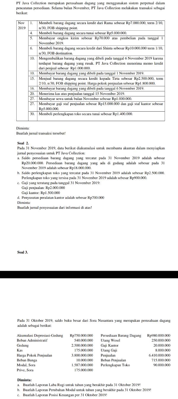 PT Java Collection merupakan perusahaan | StudyX