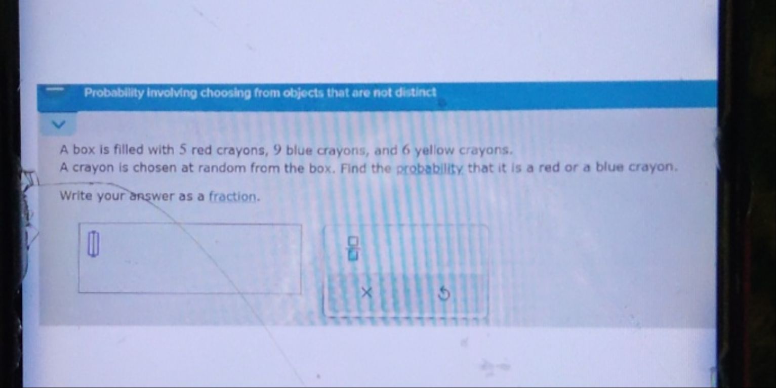 Probability imvolving choosing from objects | StudyX
