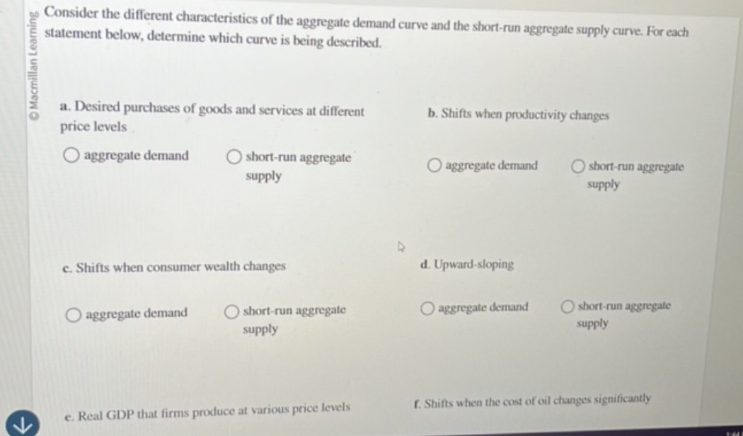 Consider the different characteristics of | StudyX