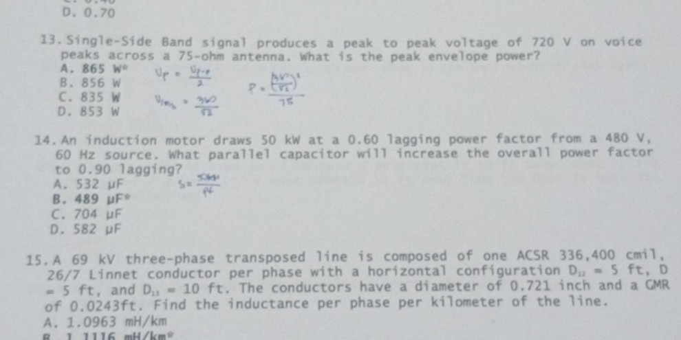 13 Single-Side Band signal produces a peak