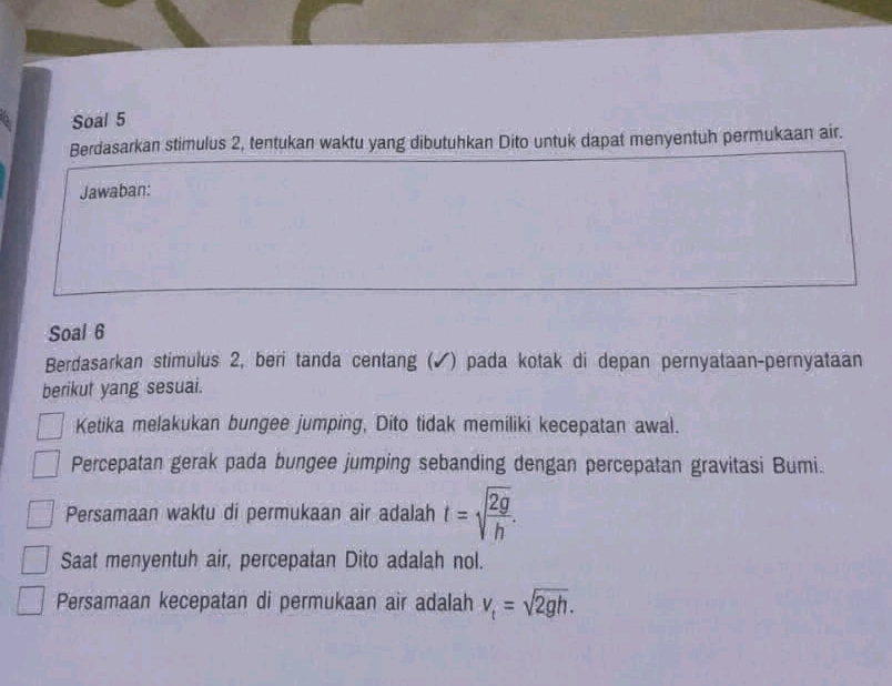 Soal 5 Berdasarkan stimulus 2 tentukan | StudyX