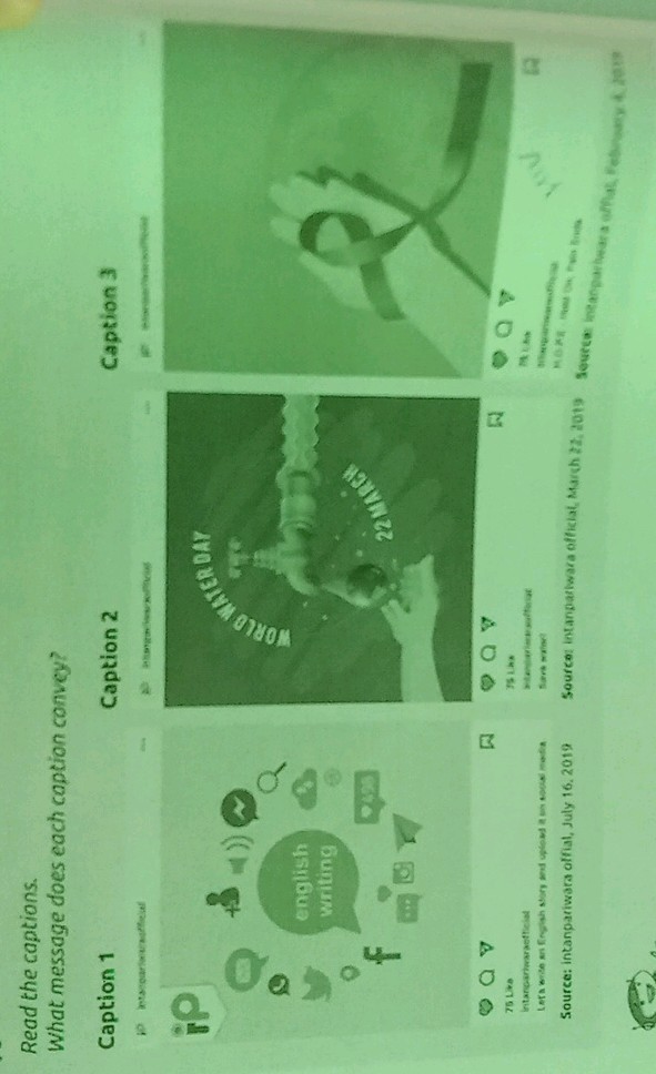 Read the captions What message does each | StudyX