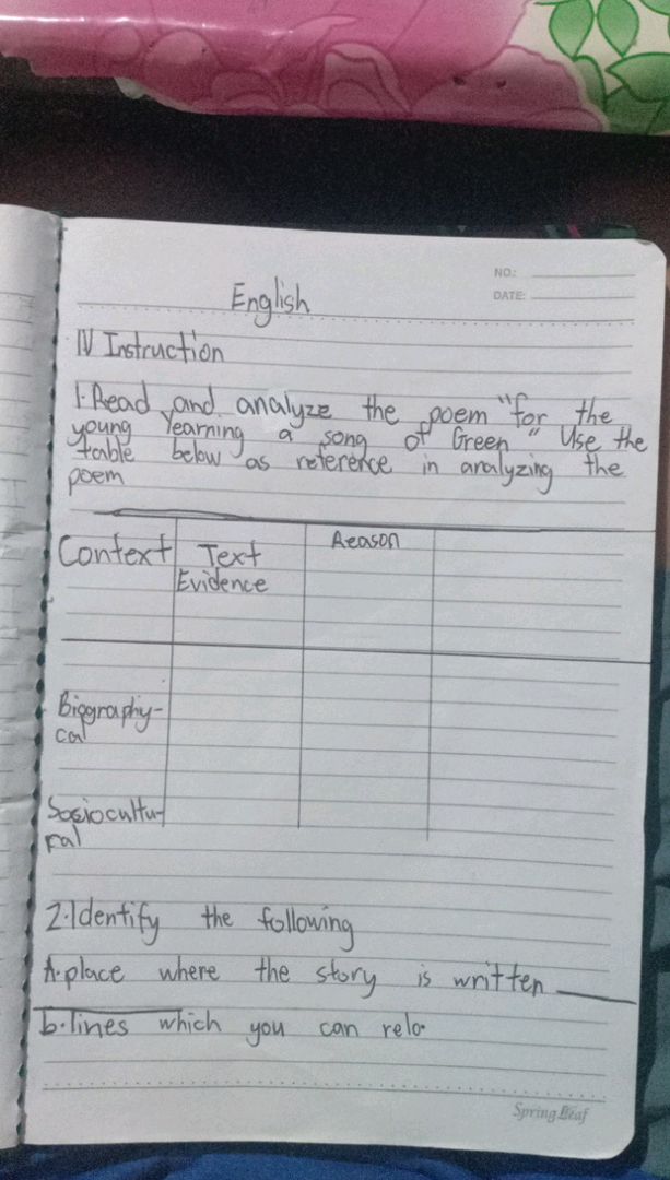 English NO DATE IV Instruction - Read and | StudyX