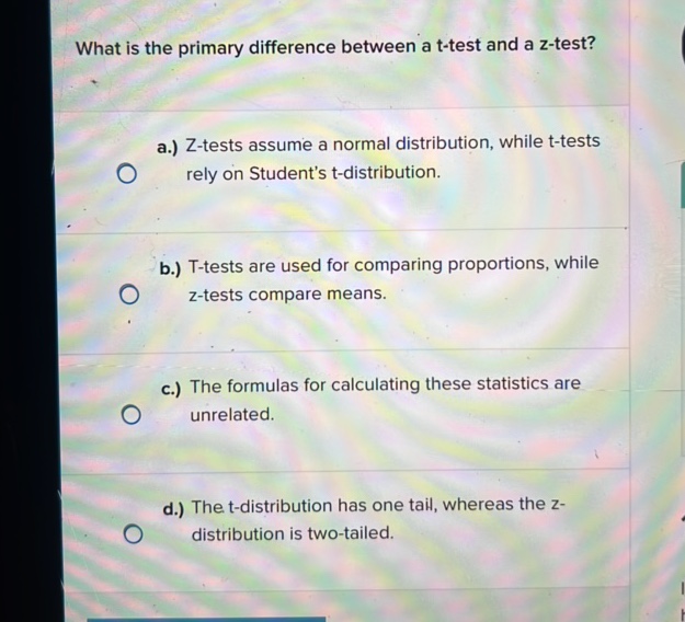 What is the primary difference between a | StudyX