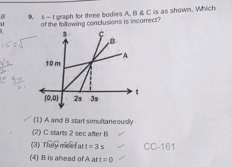 9 s-t graph for three bodies A B C is as | StudyX