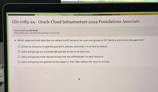 1Zo-1085-24 - Oracle Cloud Infrastructure | StudyX