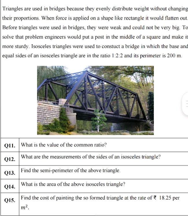 Triangles are used in bridges because they | StudyX