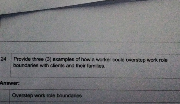 24 Provide three (3) examples of how a