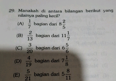 29 Manakah di antara bilangan berikut yang | StudyX