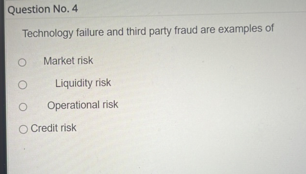 Question No 4 Technology failure and third | StudyX