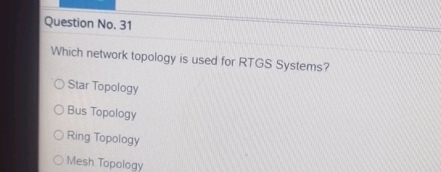 Question No 31 Which network topology is | StudyX