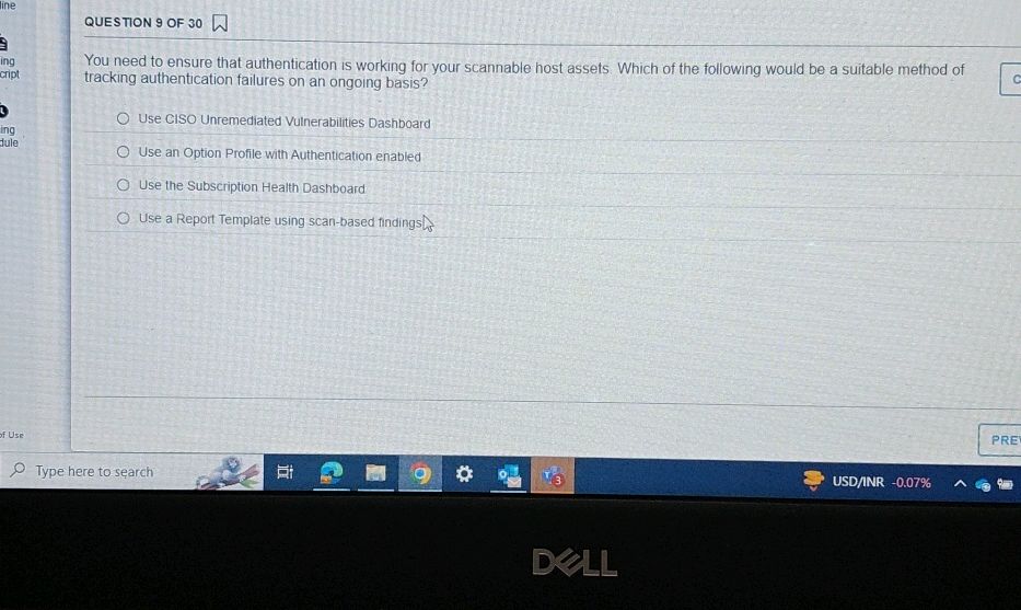 QUESTION 9 OF 30 You need to ensure that