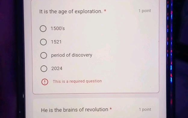 It is the age of exploration 1 point 1500s | StudyX