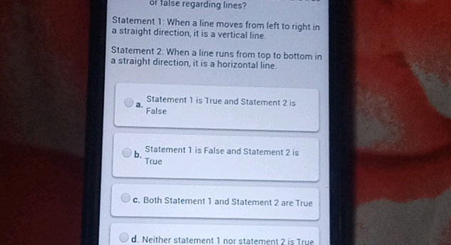 or talse regarding lines Statement 1 When a | StudyX