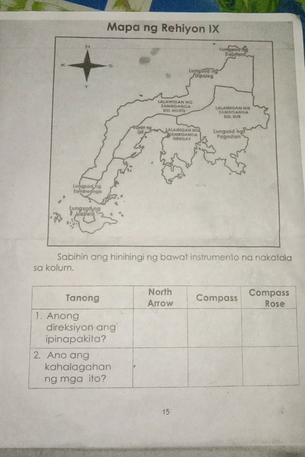 Mapa ng Rehiyon IX Sabihin ang hinihinging | StudyX