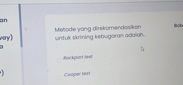 an ay) Metode yang direkomendasikan Bob | StudyX