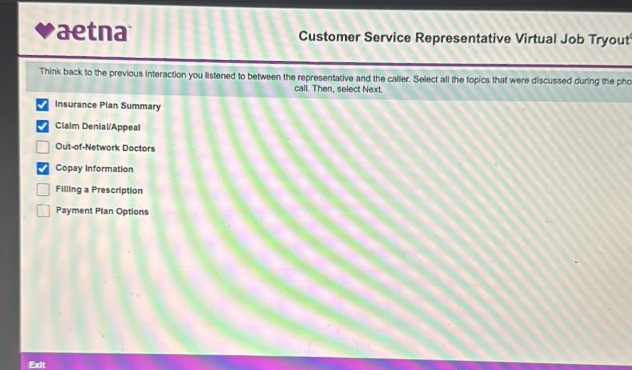 aetna Customer Service Representative | StudyX