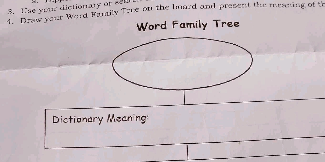 3 Use your dictionary or 4 Draw your Word | StudyX