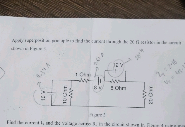 Apply superposition principle to find the | StudyX