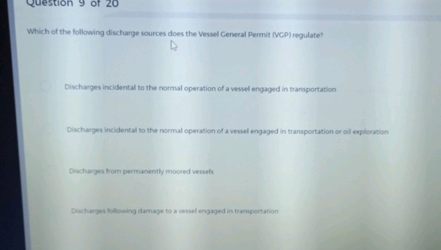 Which of the following discharge sources | StudyX