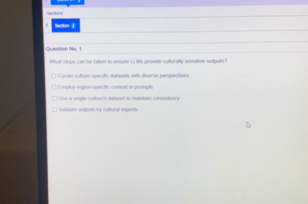 Sections Section 1 Question No 1 What steps | StudyX