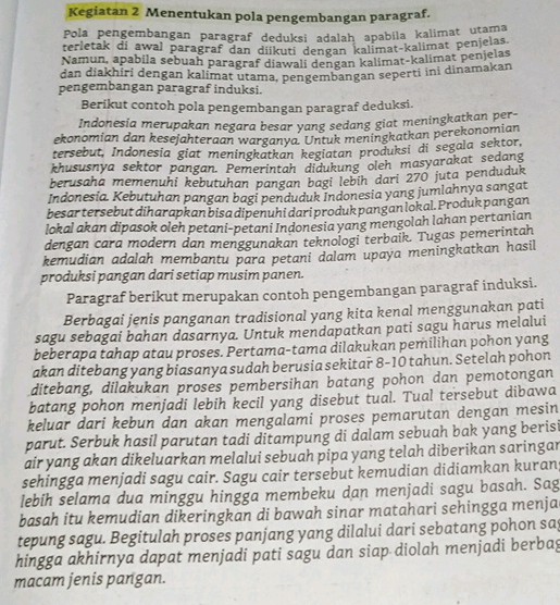 Kegiatan 2 Menentukan pola pengembangan | StudyX